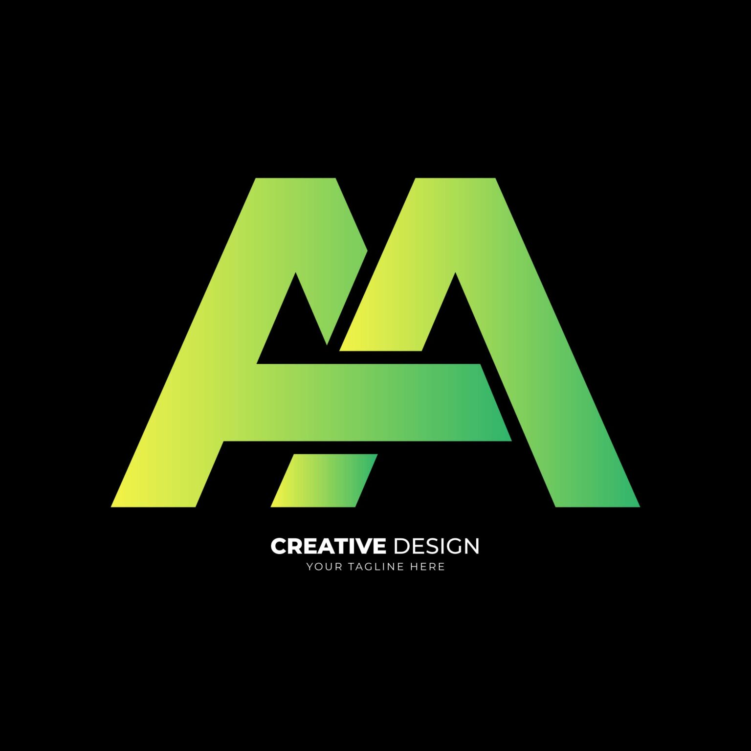 Elegant letter design AA branding initial logo - MasterBundles
