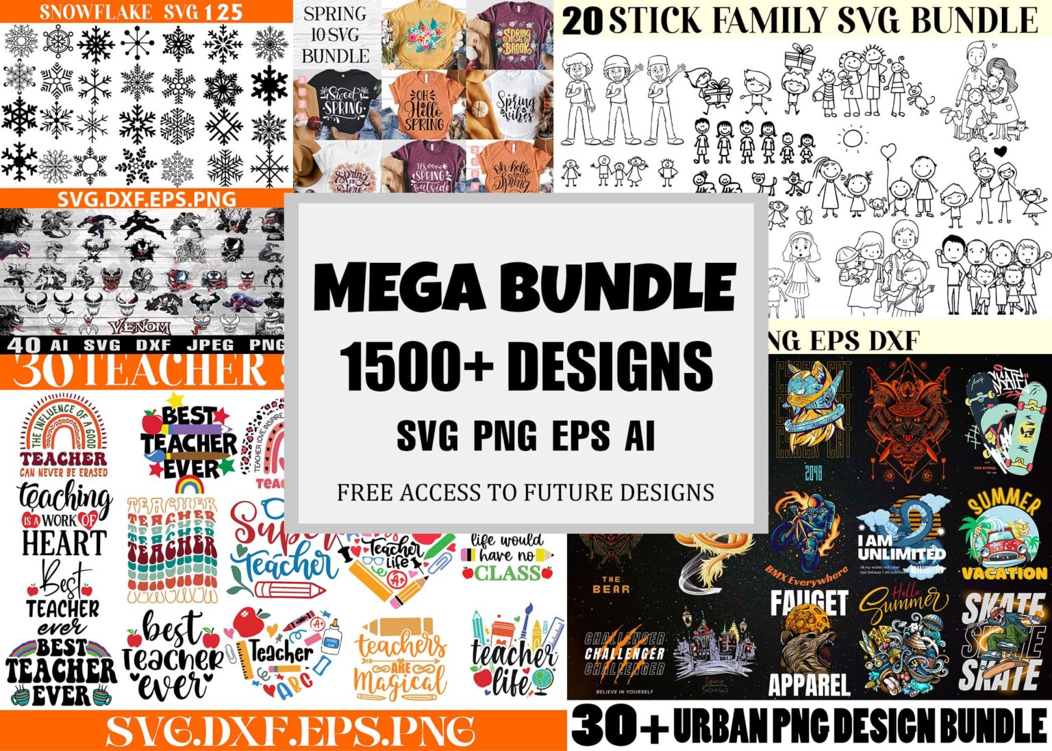 Mega SVG Bundle, T Shirt Designs SVG, Svg Files for Cricut, Silhouette ...