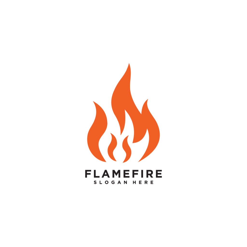 Fire Flame Logo design vector - MasterBundles