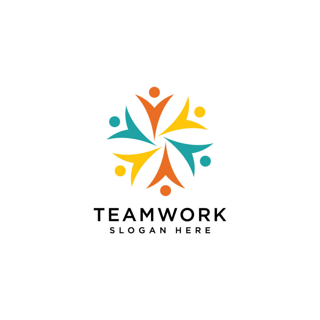 teamwork people community logo design - MasterBundles