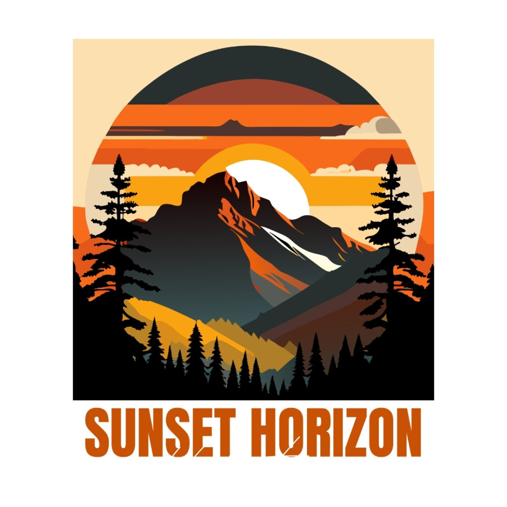 Sunset Horizon Design SVG, PNG - MasterBundles