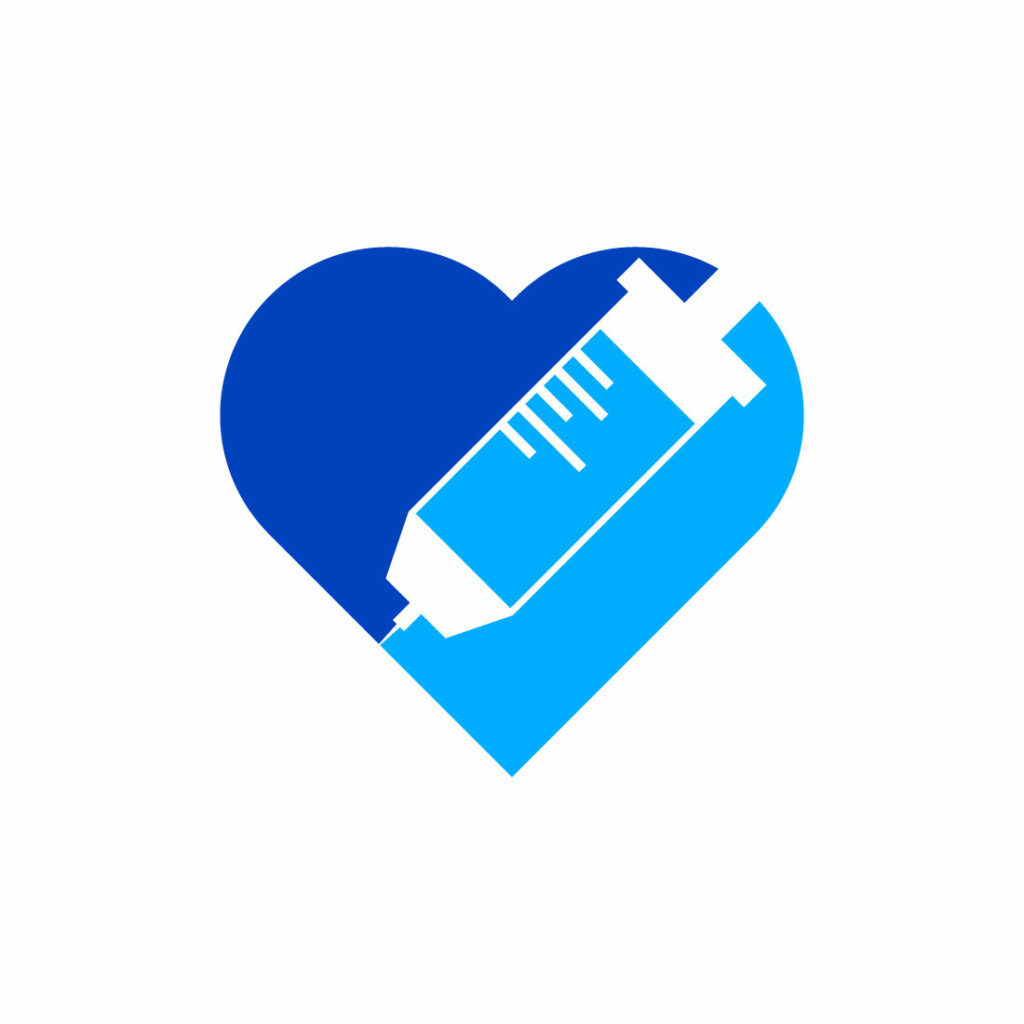 Medical Syringe Injection Logo design Concept, Vector illustration ...