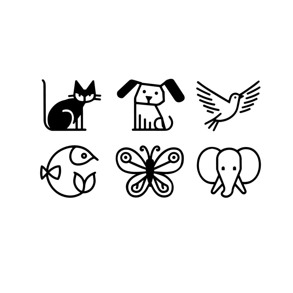 Wild Animals Icon Bundle - Cute and Bold Wildlife Illustrations ...