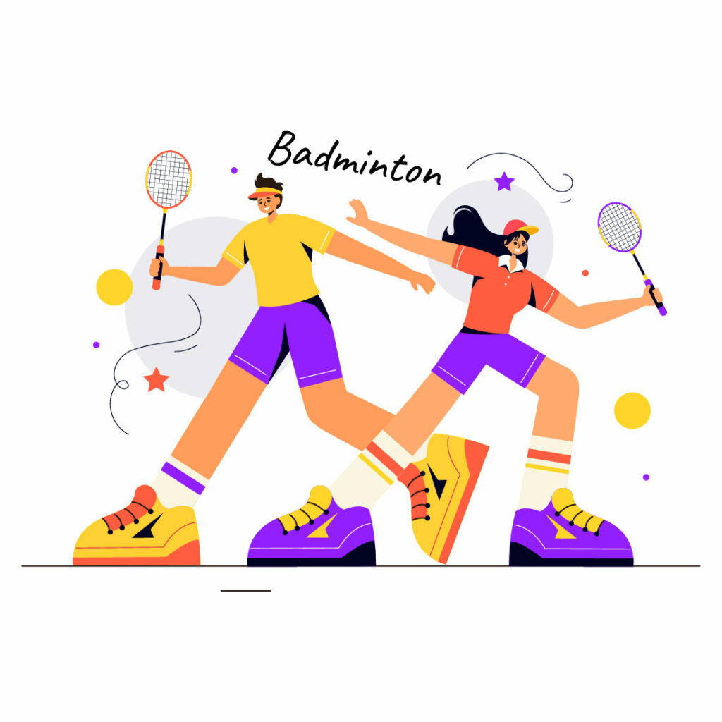 10 Badminton Player Illustration - MasterBundles