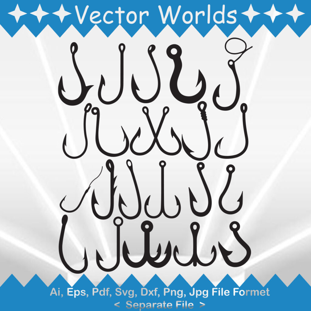 Fish Hook SVG Vector Design - MasterBundles