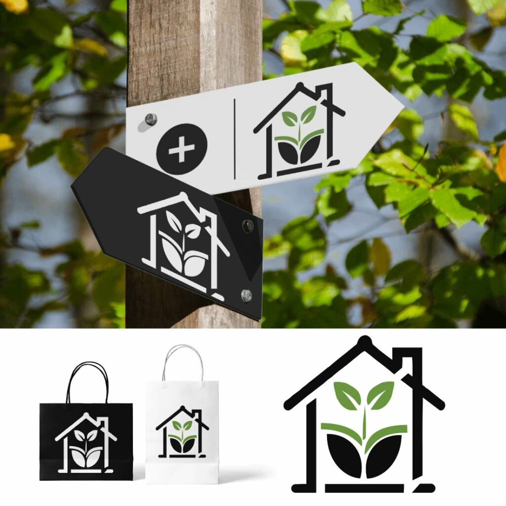 CREATIVE HOUS Farming logo with icon design - MasterBundles