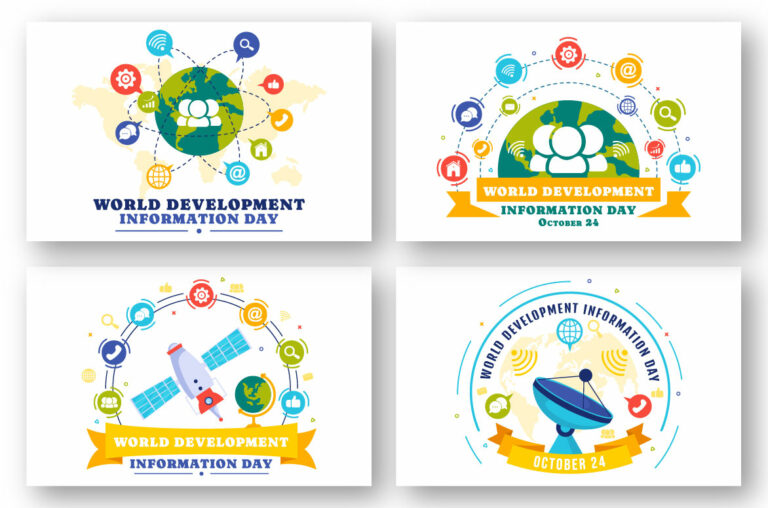 12 World Development Information Day Illustration - MasterBundles