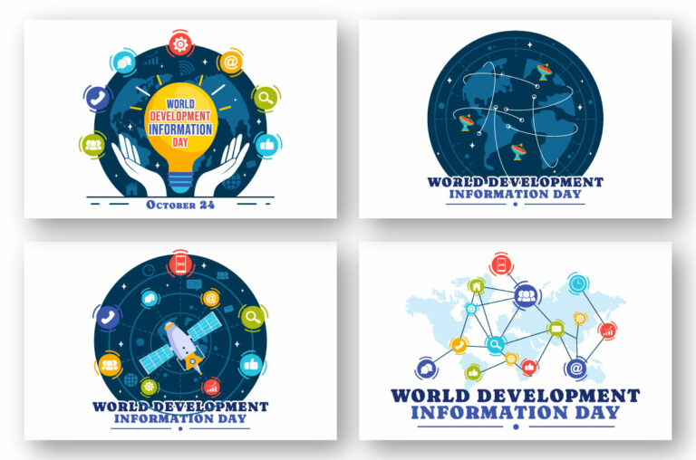 12 World Development Information Day Illustration - MasterBundles
