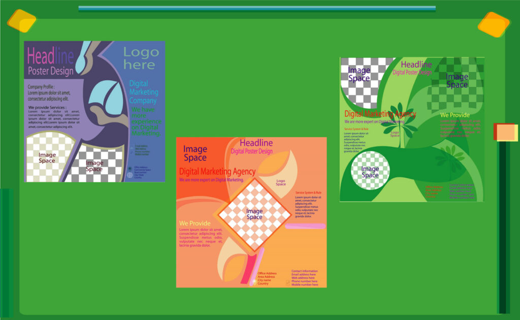 Digital Marketing graphics Poster template design bundle