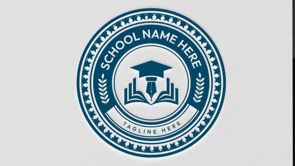 School Logo Design - 100% Editable in Illustrator | Professional ...