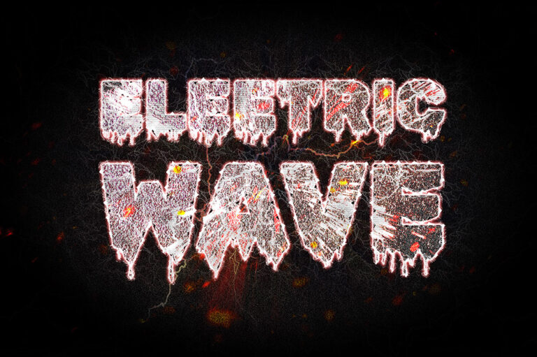 PSD Electric Editable Text Effect - MasterBundles