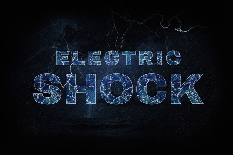 PSD Electric Editable Text Effect - MasterBundles