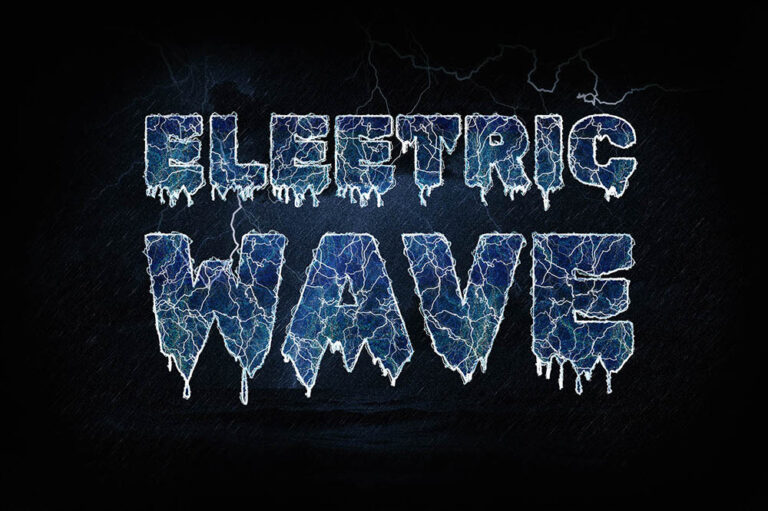 PSD Electric Editable Text Effect - MasterBundles