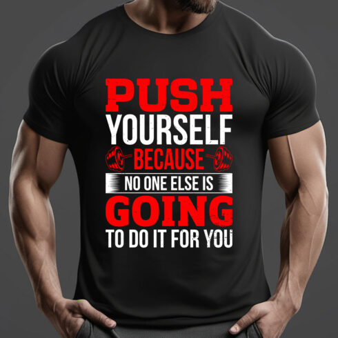 fitness gym t shirt design template - MasterBundles
