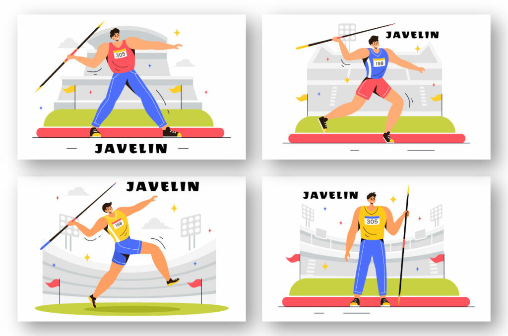 9 Javelin Throw Sports Illustration - MasterBundles