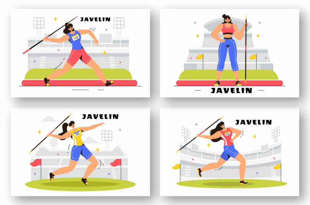9 Javelin Throw Sports Illustration - MasterBundles