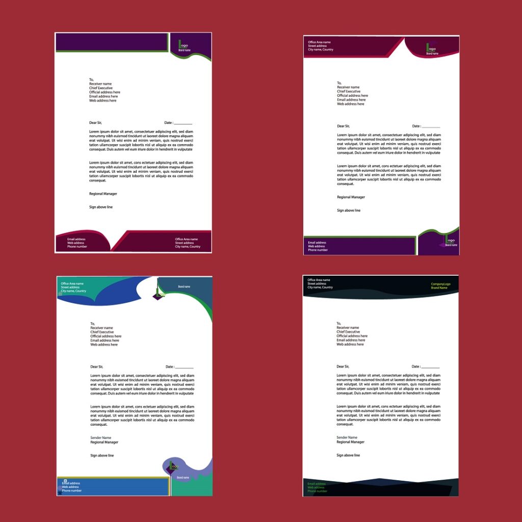 Creative Letterhead Template Brochuers - MasterBundles