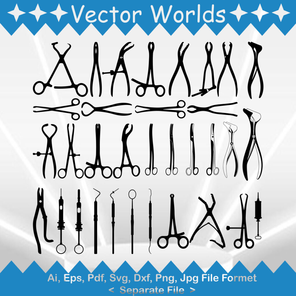 Bone Holder Forceps SVG Vector Design - MasterBundles
