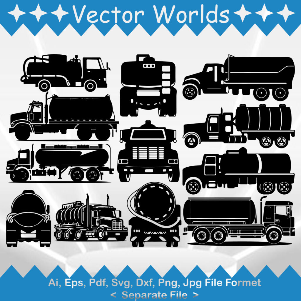 Septic Trucks SVG Vector Design - MasterBundles