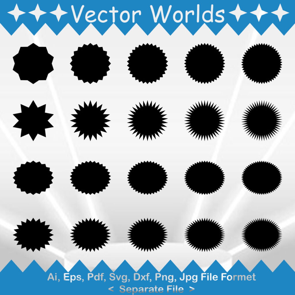 Starburst Badge SVG Vector Design - MasterBundles