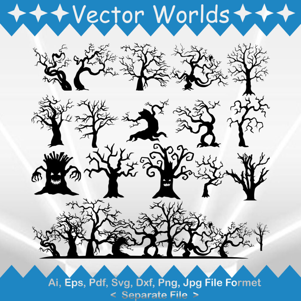Scary Tree Branches SVG Vector Design - MasterBundles