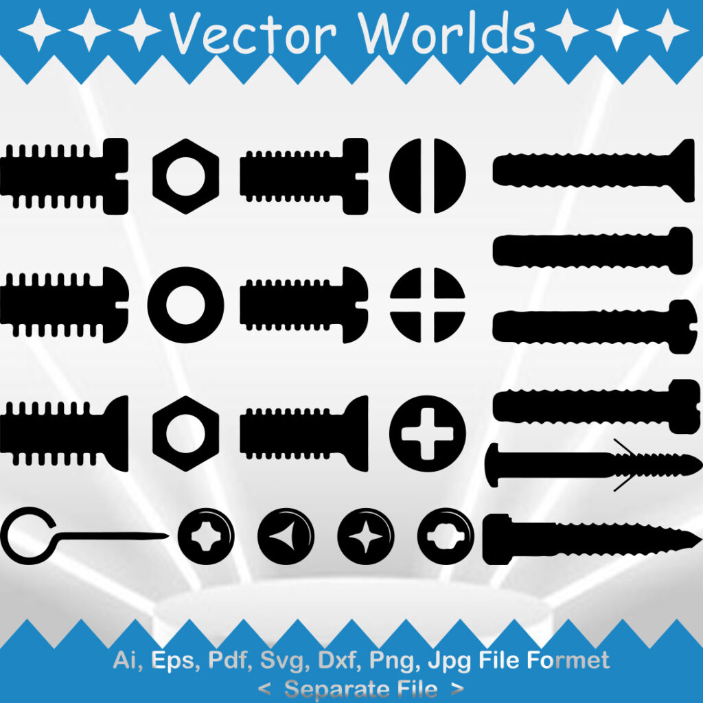 Bolt Screw SVG Vector Design - MasterBundles
