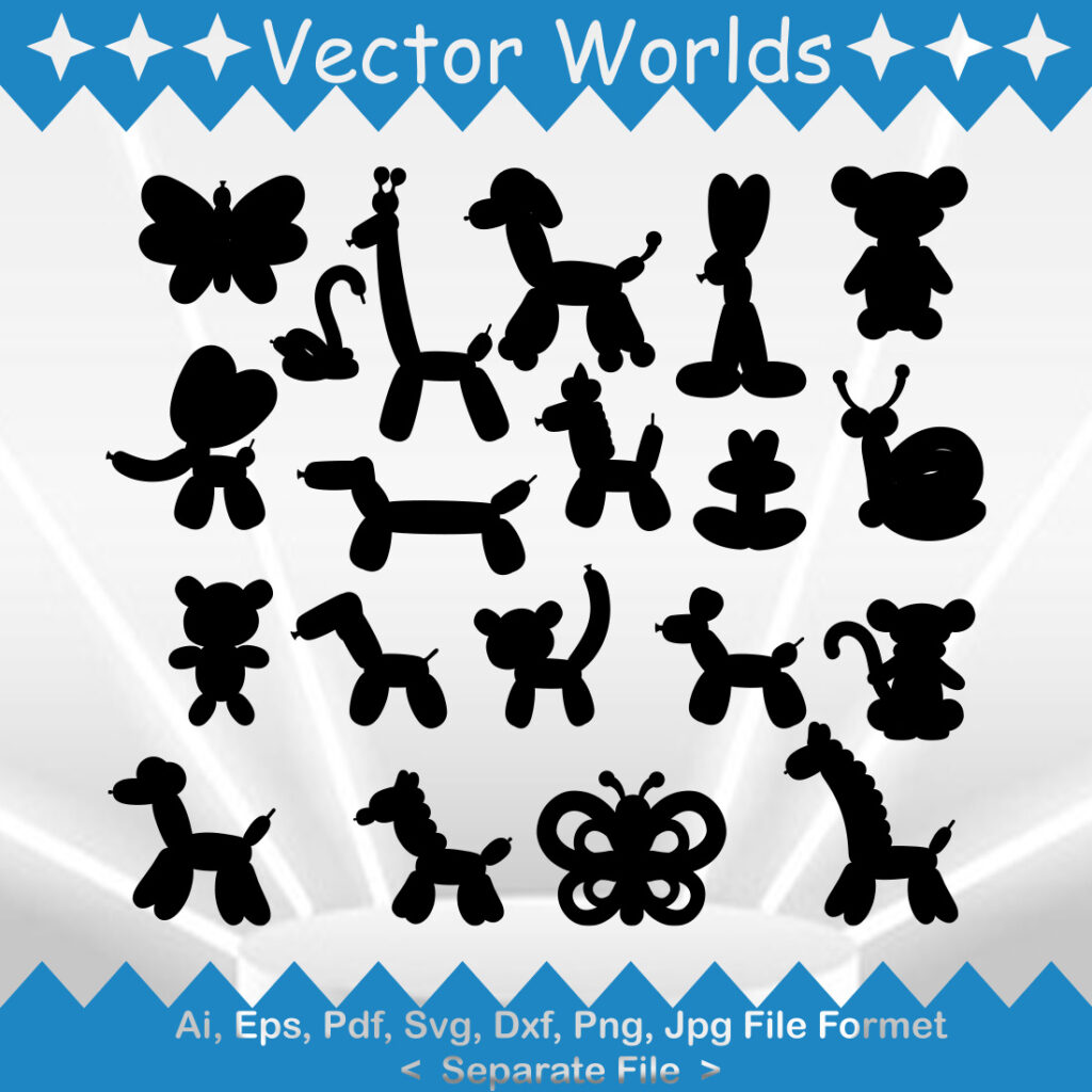 Animals Balloon SVG Vector Design - MasterBundles