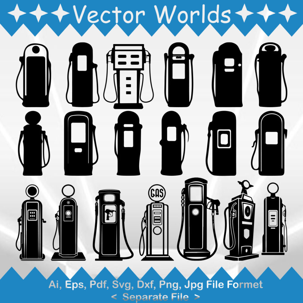Old Gas Pump SVG Vector Design - MasterBundles