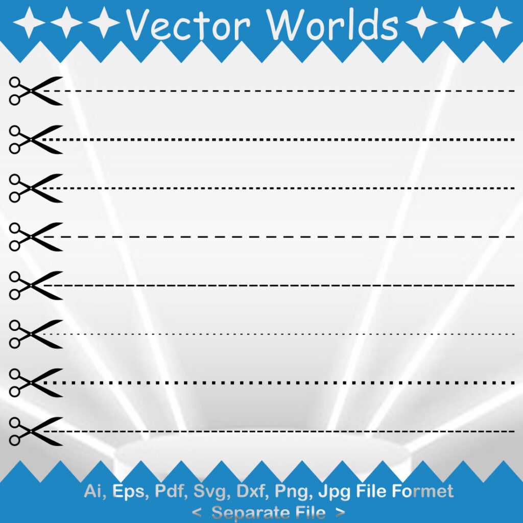Scissors Dotted Line SVG Vector Design - MasterBundles