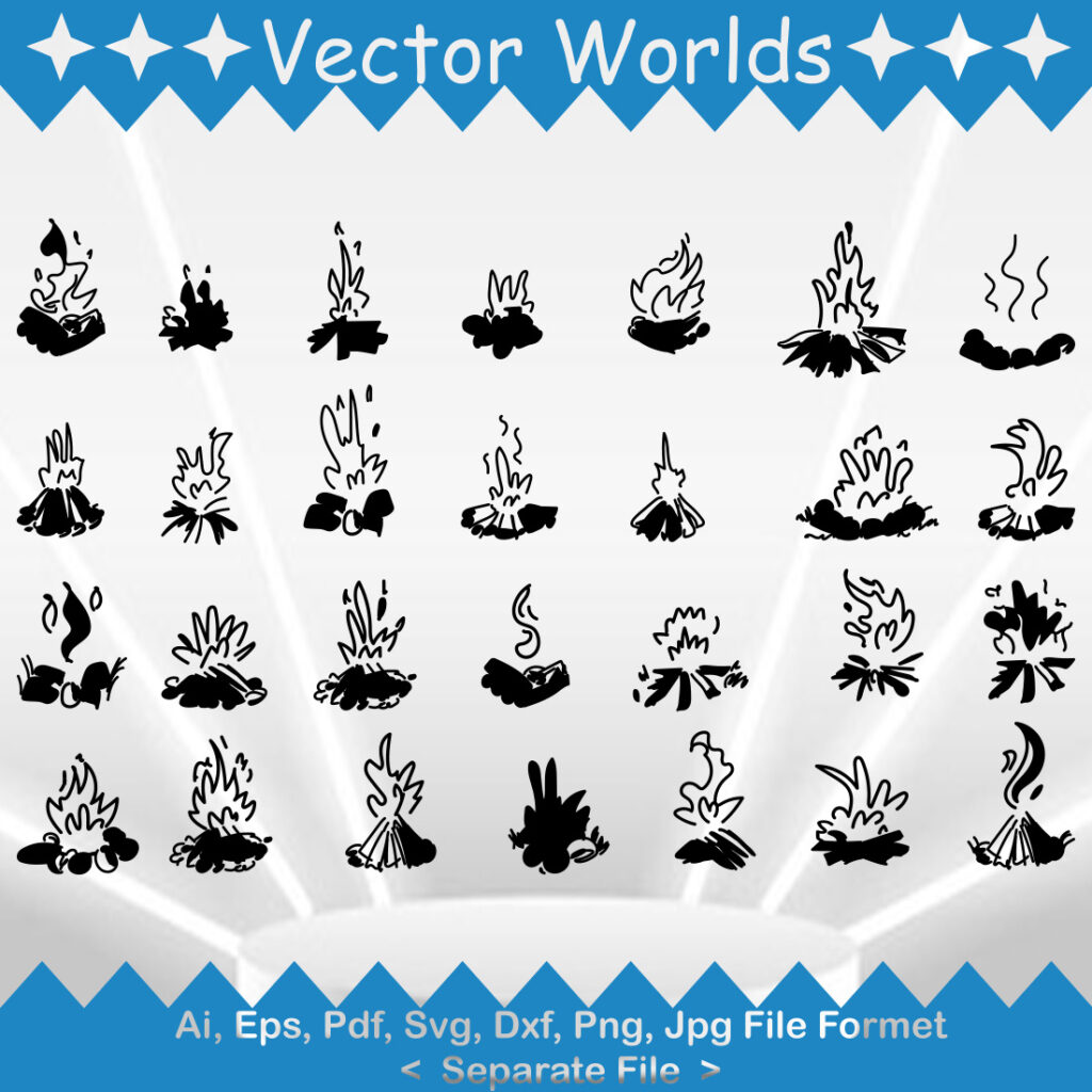 Camp Fire SVG Vector Design - MasterBundles
