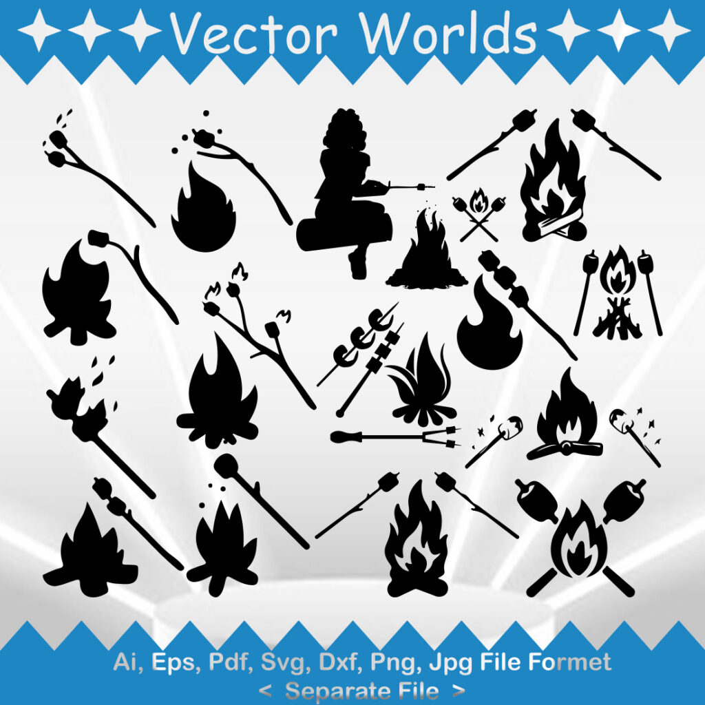 Roasting Marshmallows SVG Vector Design - MasterBundles