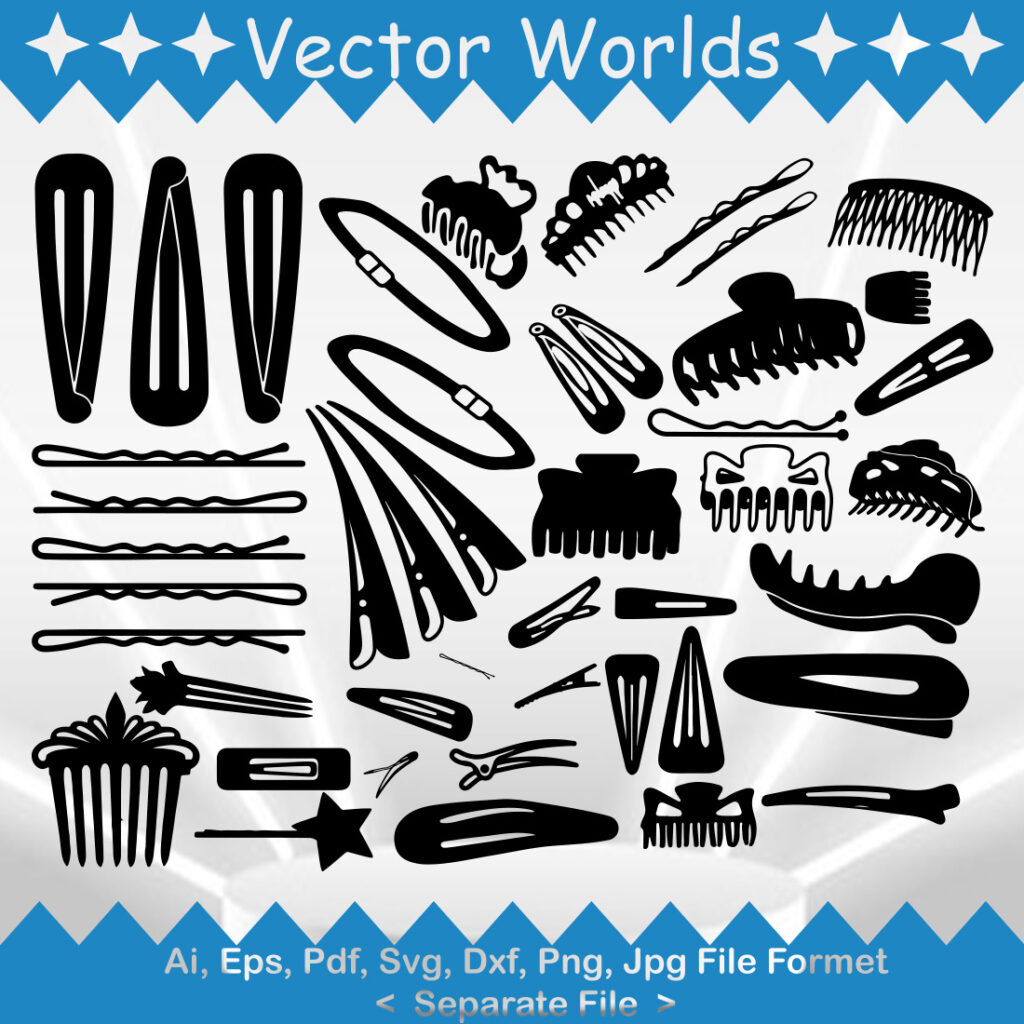 Hair Clip SVG Vector Design - MasterBundles