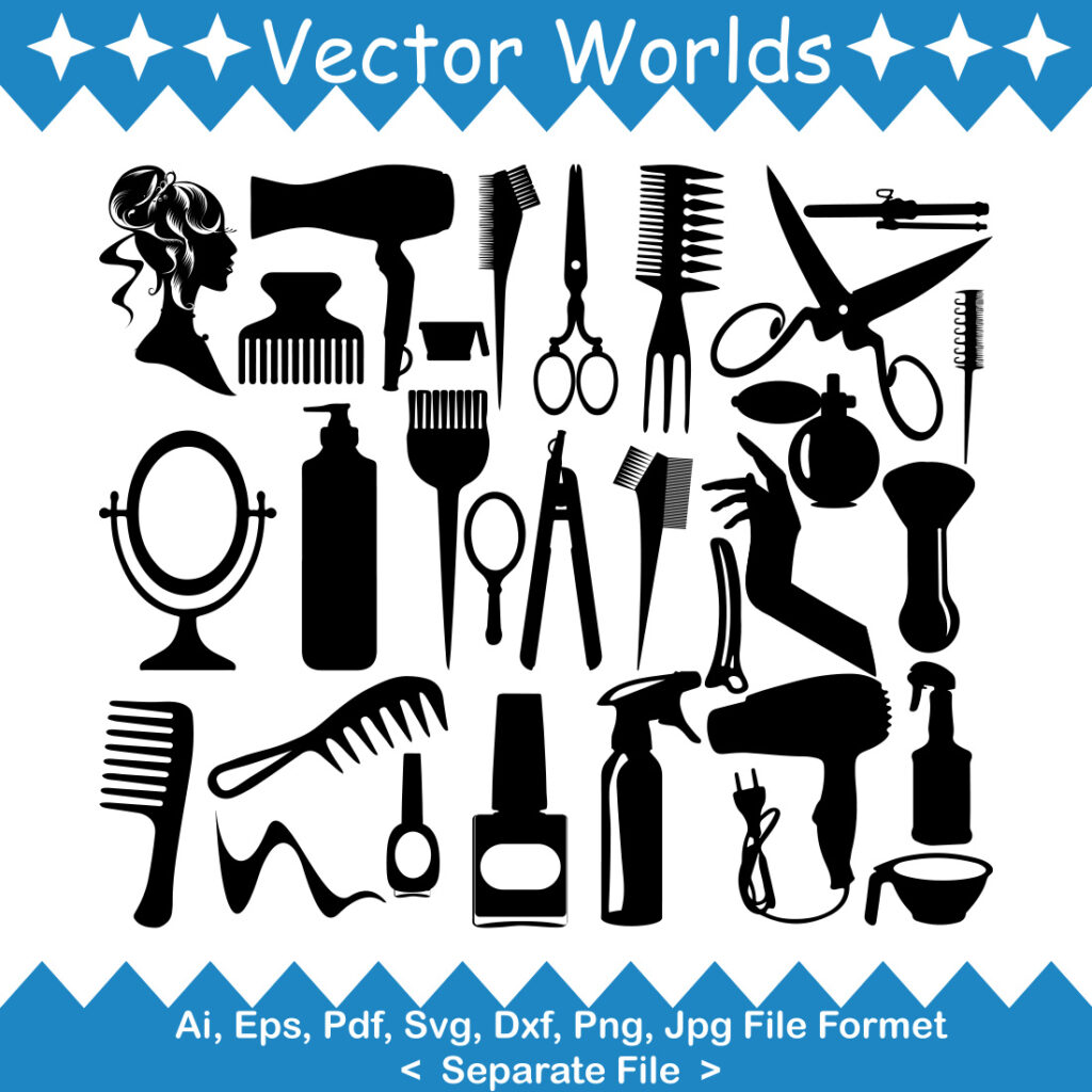 Hairdresser Tool SVG Vector Design - MasterBundles