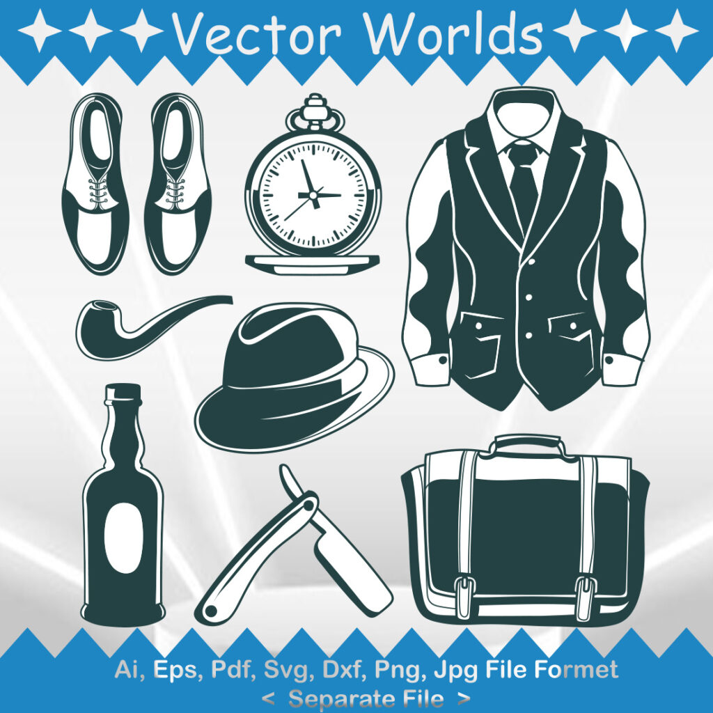 Gentleman Element SVG Vector Design - MasterBundles