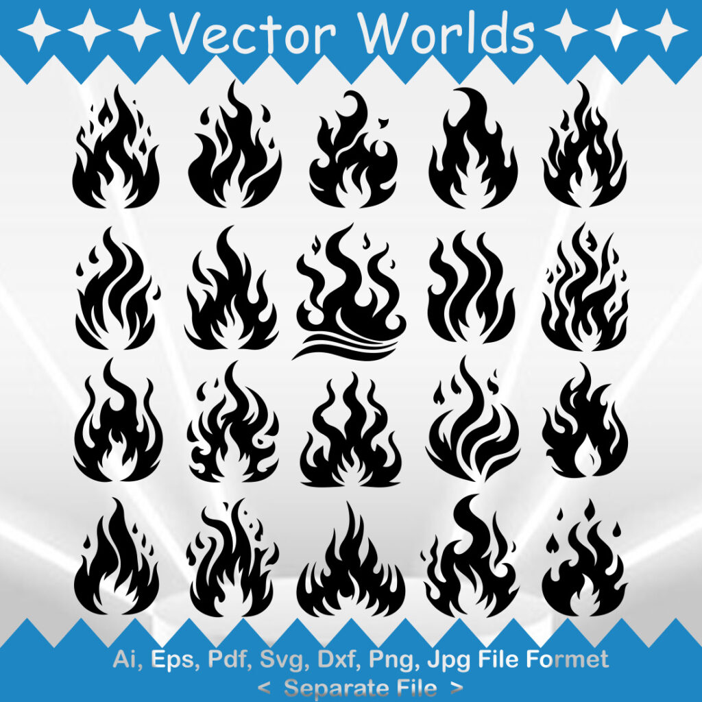 Burning Fire SVG Vector Design - MasterBundles