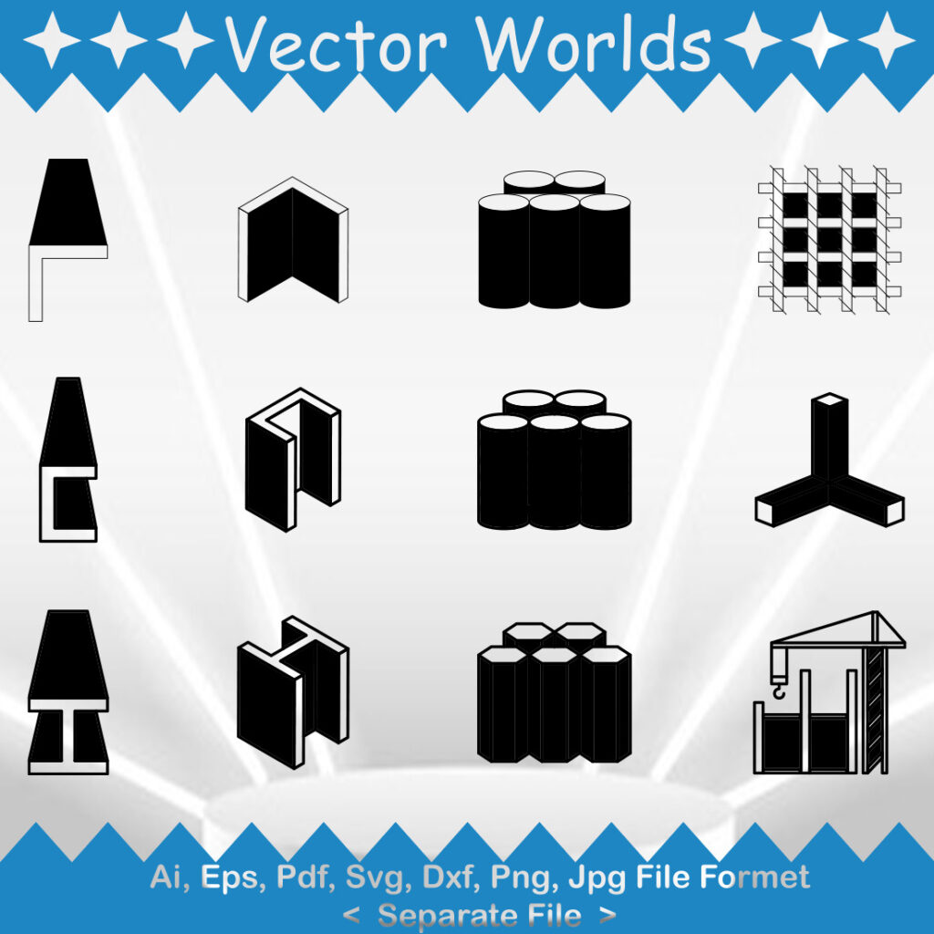 Steel Beam SVG Vector Design - MasterBundles