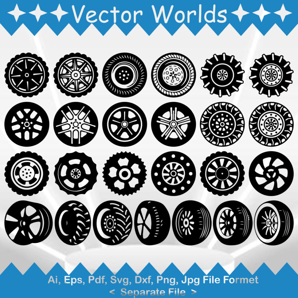 Wheels SVG Vector Design - MasterBundles