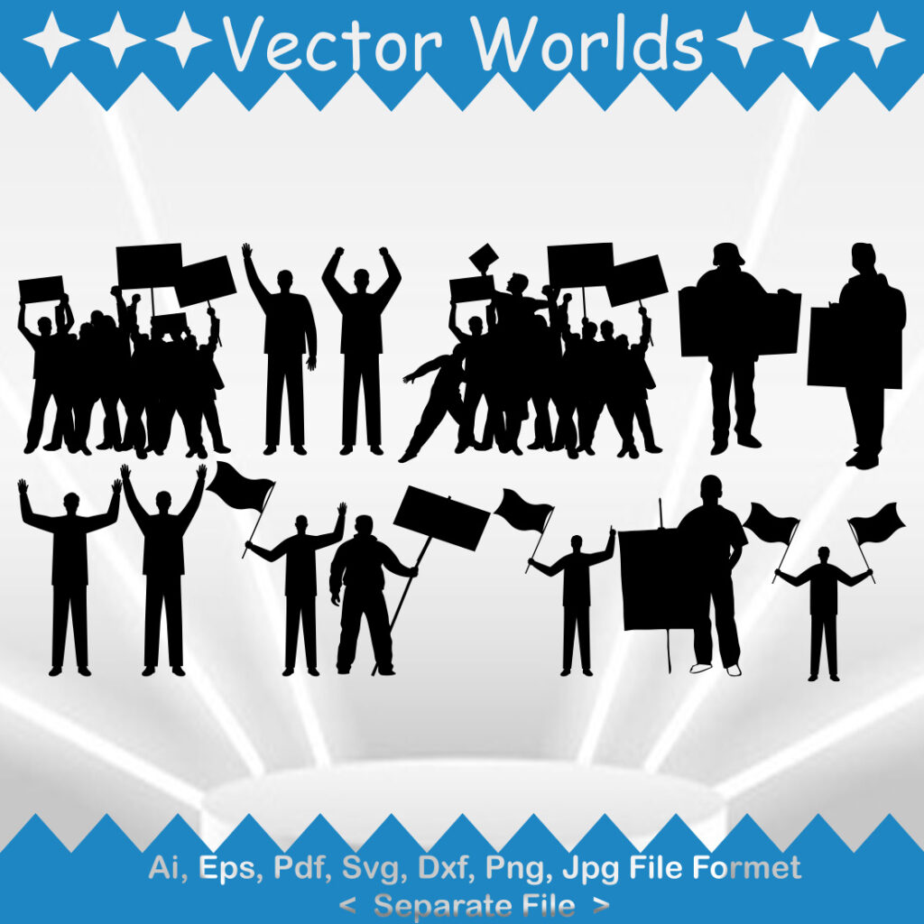 Protest Man SVG Vector Design - MasterBundles