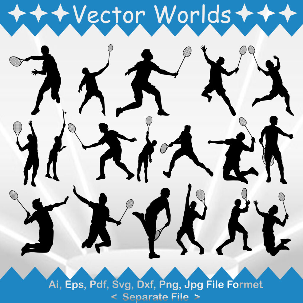 Shuttlecock Man SVG Vector Design - MasterBundles