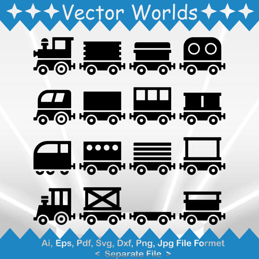 Toy Train SVG Vector Design - MasterBundles