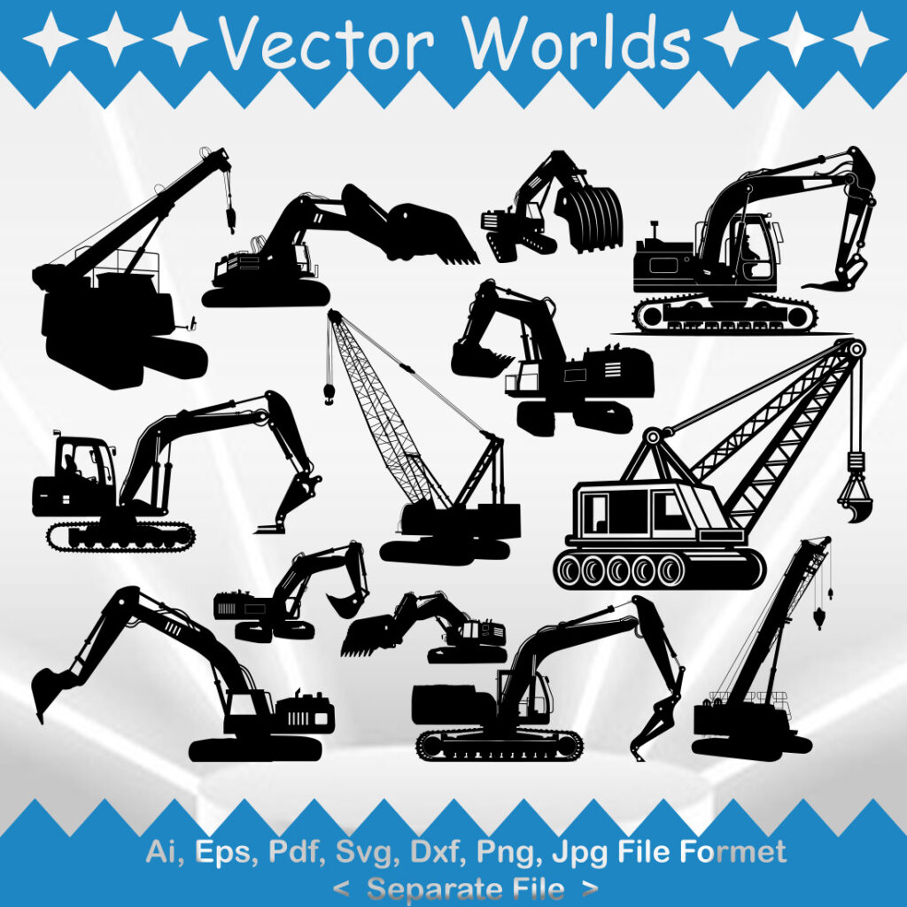 Dragline Excavator SVG Vector Design - MasterBundles