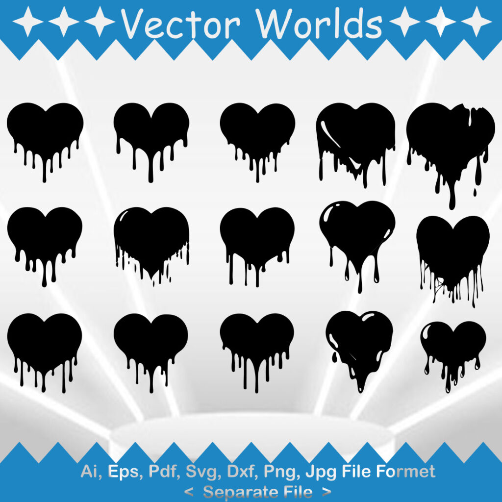Melting Heart SVG Vector Design - MasterBundles