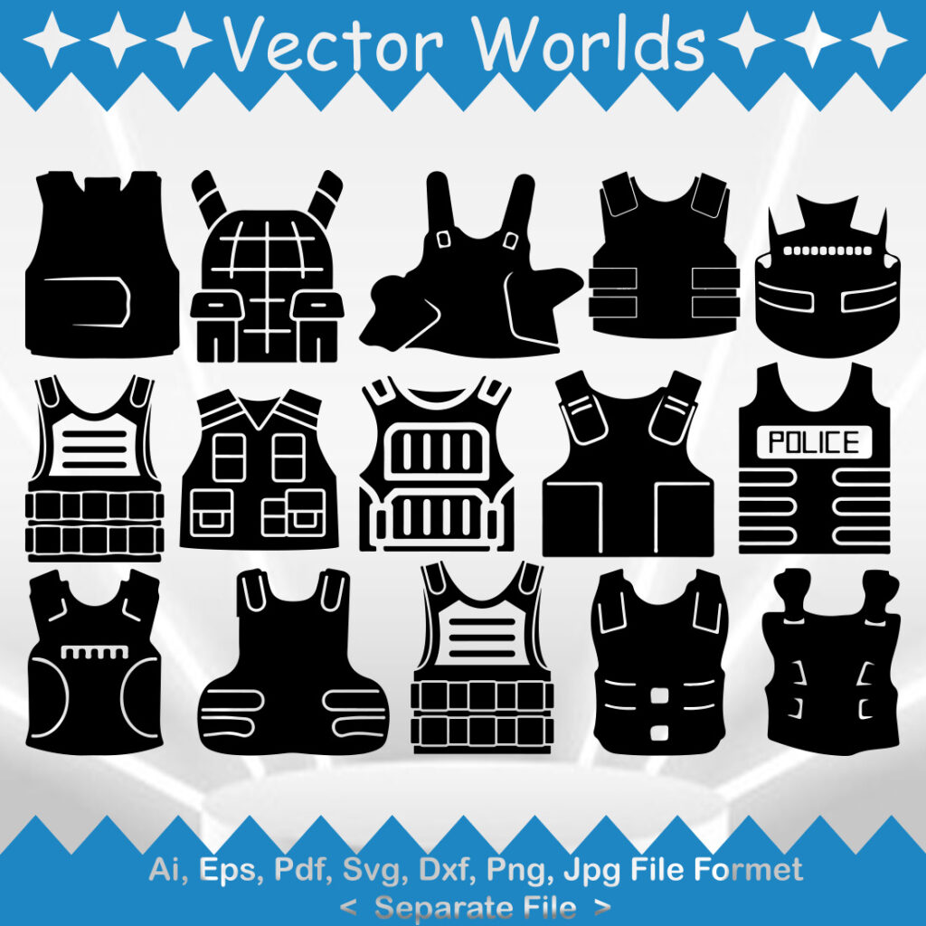 Bullet Proof Vest SVG Vector Design - MasterBundles