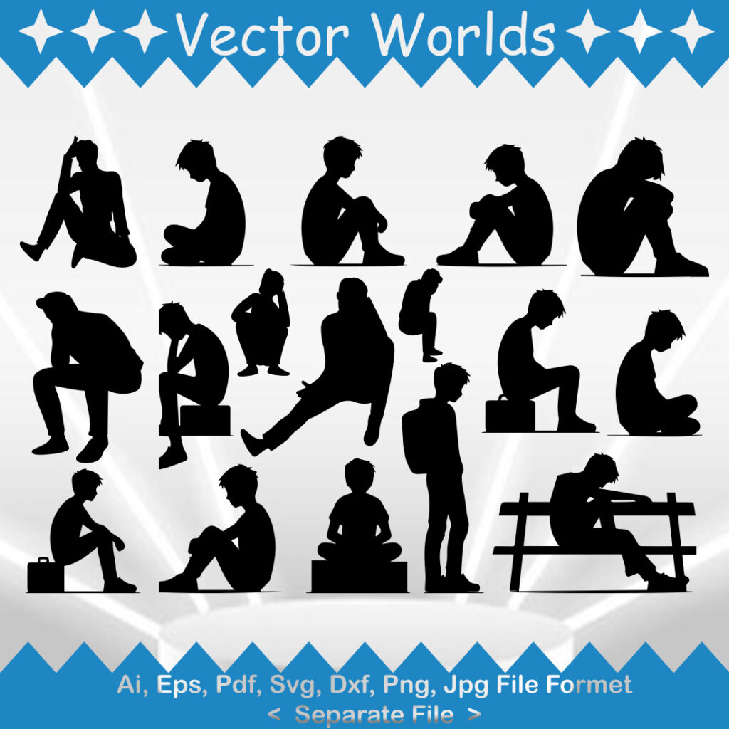 Sad Man SVG Vector Design - MasterBundles