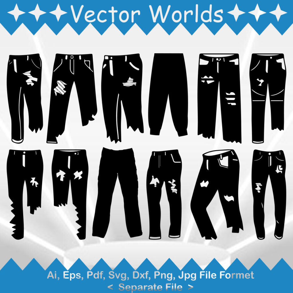 Ripped Pant SVG Vector Design - MasterBundles