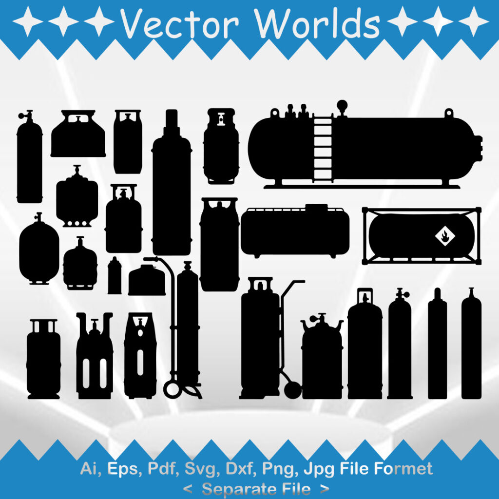 Gas Cylinder SVG Vector Design - MasterBundles