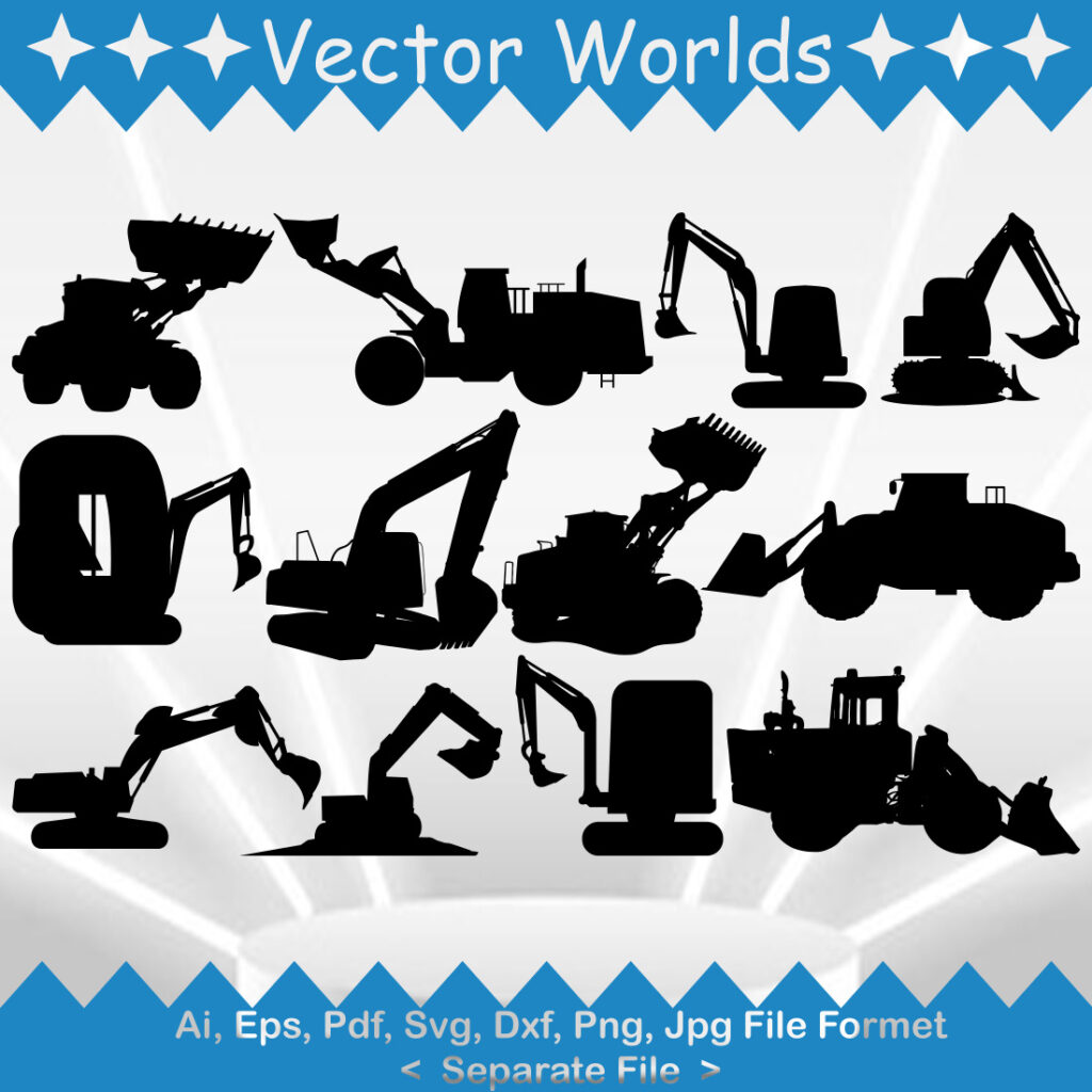 Excavator SVG Vector Design - MasterBundles