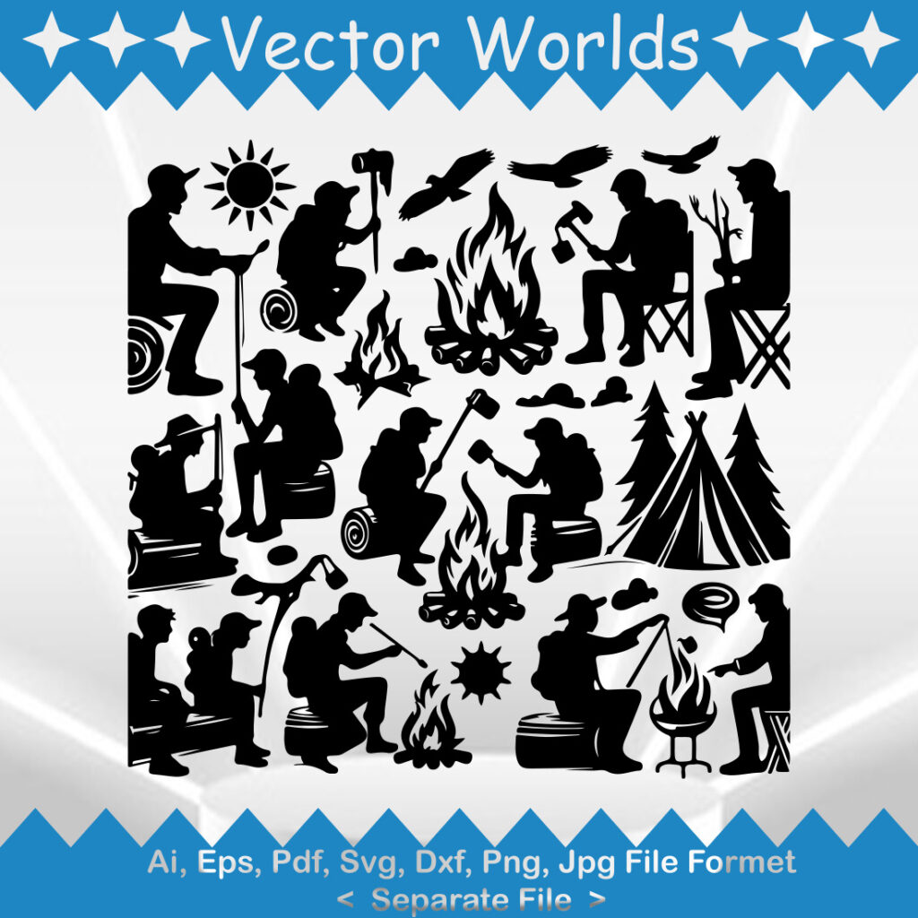 Friends Camp Fire SVG Vector Design - MasterBundles