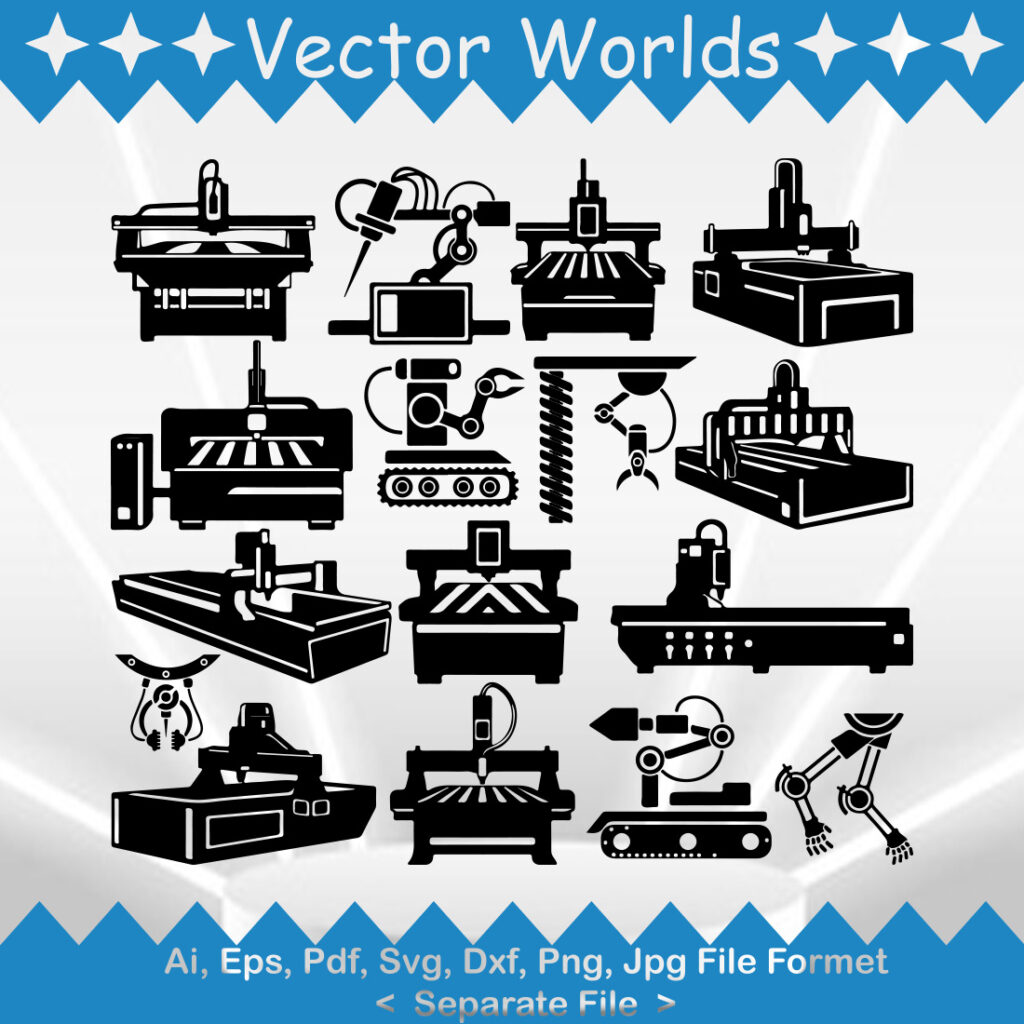 CNC Router Machine SVG Vector Design - MasterBundles