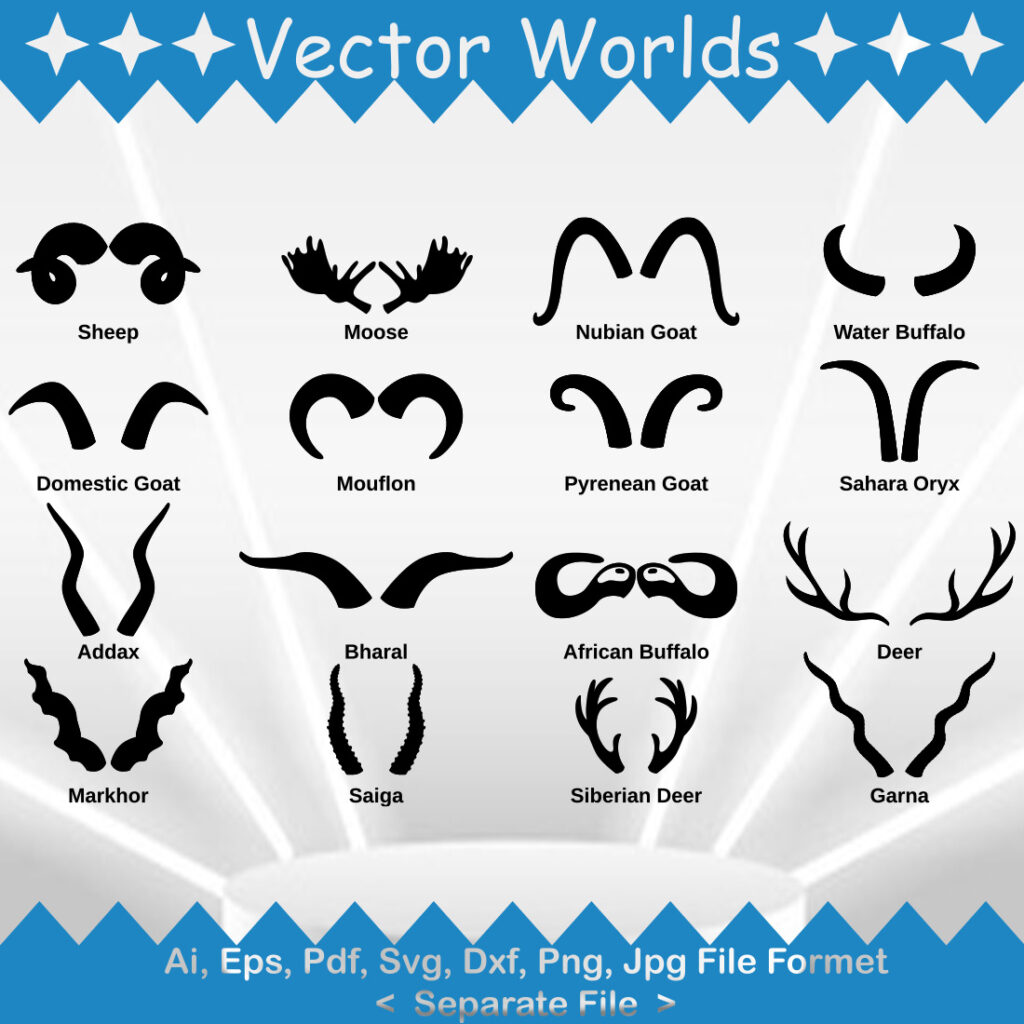 Animals Horn SVG Vector Design - MasterBundles